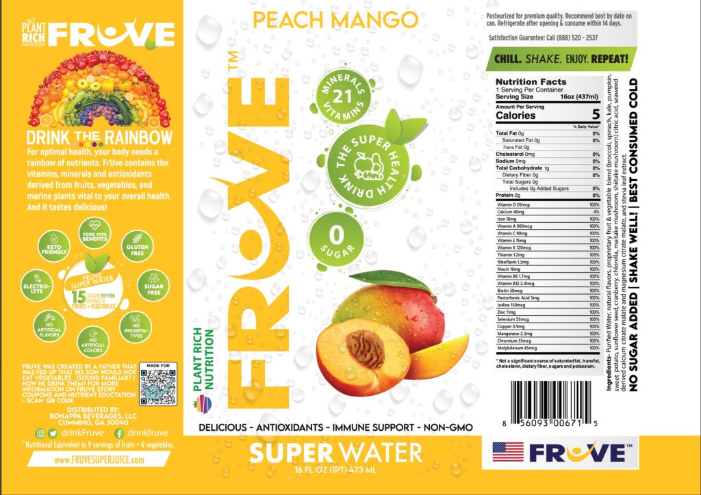 Super Water Peach Mango FrUve